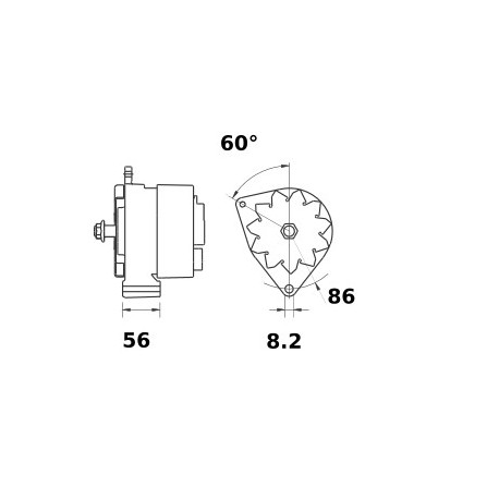 ALTERNATEUR 14V 95A pour tracteurs DEUTZ MERLO SAME