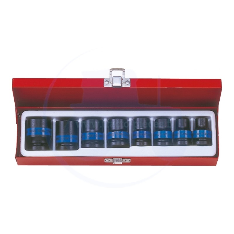 Coffret de douilles à choc 1/2 métriques - 8 pièces - KING TONY - Tracto Pieces