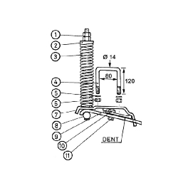 KIT DE FIXATION DENT STRIPEL - Tracto Pieces