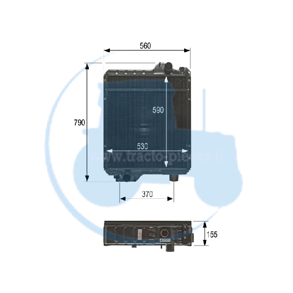 RADIATEUR pour tracteurs CASE IH NEW HOLLAND - Tracto Pieces
