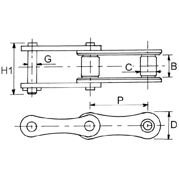 CHAINE A2060 38,10 LE METRE ELITE FLEXON - Tracto Pieces