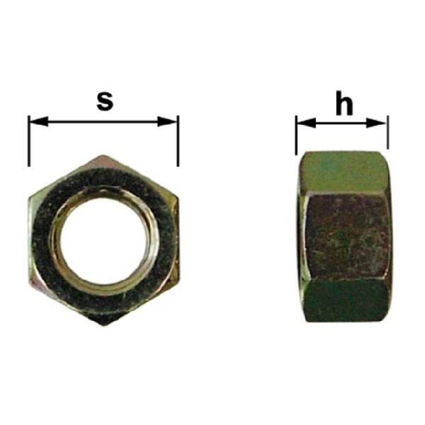 ECROU DIAMETRE 18 CL8.8 ZINGUE (BOITE DE 50) - Tracto Pieces
