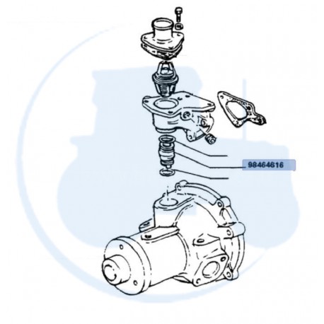 KIT RACCORD POMPE A EAU pour tracteurs SOMECA FIAT - Tracto Pieces