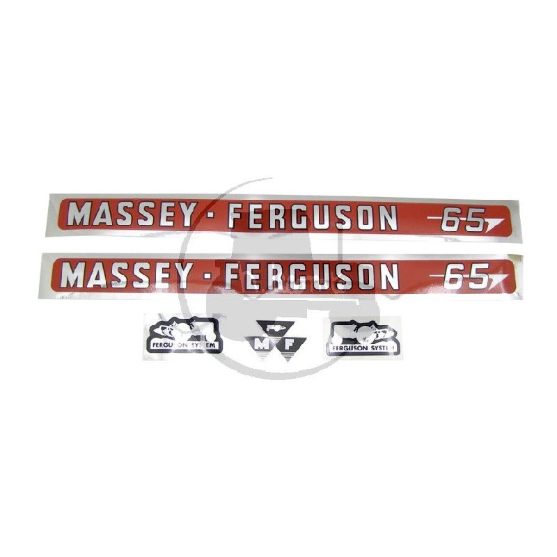 JEU AUTOCOLLANTS pour MASSEY-FERGUSON 65 - Tracto Pieces