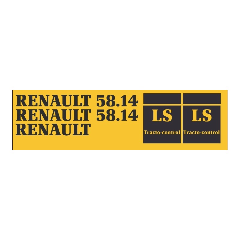 JEU AUTOCOLLANTS RENAULT 58.14LS - Tracto Pieces