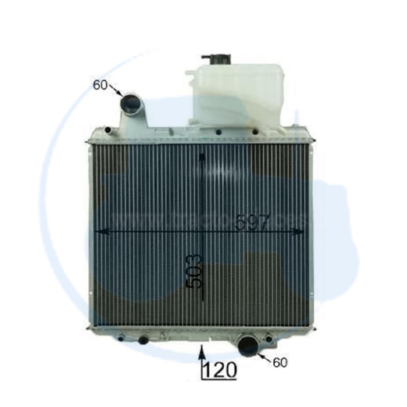 RADIATEUR AVEC VASE EXPANSION pour tracteurs JOHN DEERE 6130 6230 6330 ...