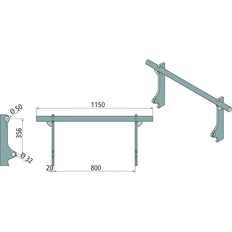 KIT CROCHETS POUR GODET MX - Tracto Pieces