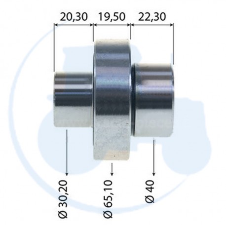 AXE DE PIVOT pour ponts Z F - Tracto Pieces