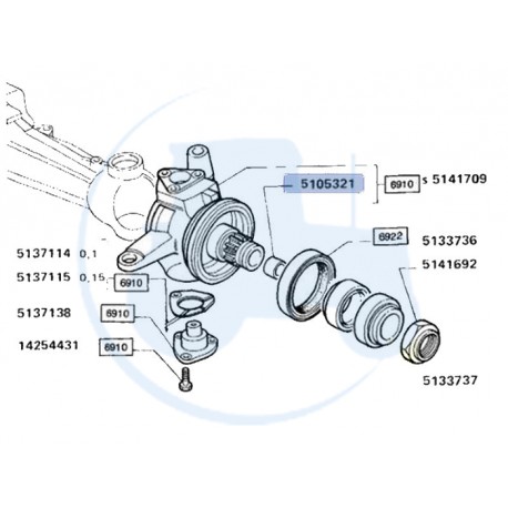 BAGUE D'ARBRE DE ROUE Ø 45x50x30 mm pour tracteur CASE NEW HOLLAND
