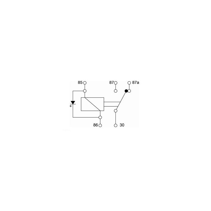 RELAIS INVERSEUR 12V 30/40A 5 BORNES avec diode